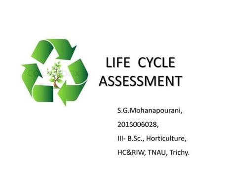 Life Cycle Assessment Pptx