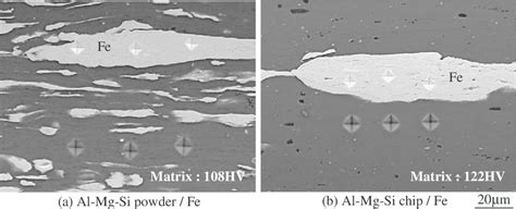 Sem Micrographs Of Longitudinal Cross Sections Of Al 20 Vol Fe