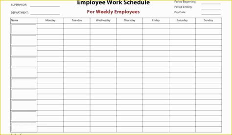 Monthly Rotation Schedule Template