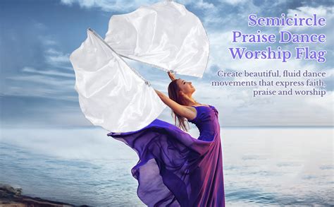 2pcs Semicircle Worship Flags Silver Dance Banner With