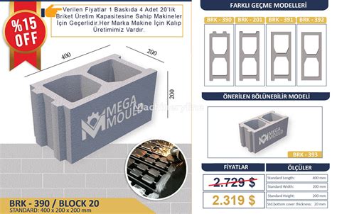 Maszyna do produkcji bloczków betonowych BRİKET ASMOLEN BACA TAŞI KALIBI na sprzedaż Turcja