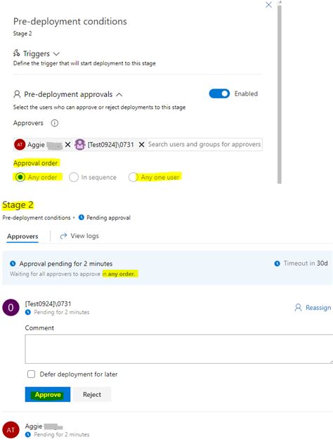 azure devops how to configure release pipeline approval to be able to