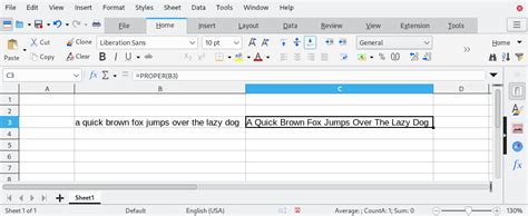 Change Case Of Text In LibreOffice Calc Uppercase Lowercase