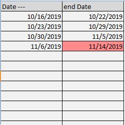 Checking Dates With Excel Conditional Formatting Stack Overflow