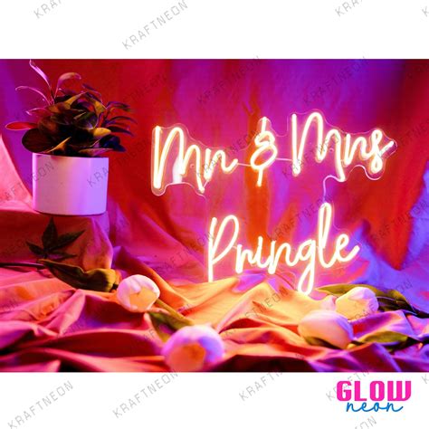 Mr And Mrs 1 Led Neon Sign Glow Neon Store Craftneonsign