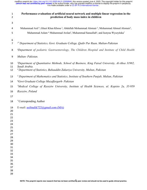 Pdf Performance Evaluation Of Artificial Neural Network And Multiple