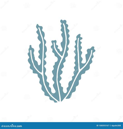 Icono Del Vector De La Alga Verde Aislado Ilustración del Vector Ilustración de salario