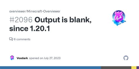Output Is Blank Since 1201 · Issue 2096 · Overviewerminecraft