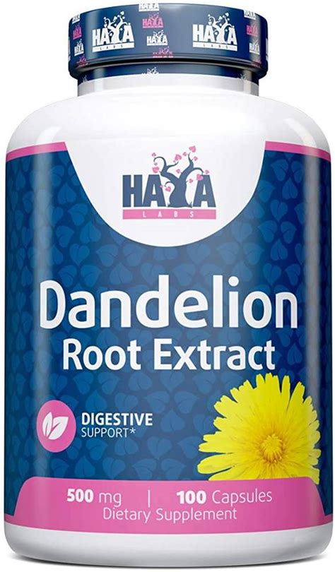 Haya Labs Dandelion Root Extract 500mg 100 Caps Bodyshock Pro