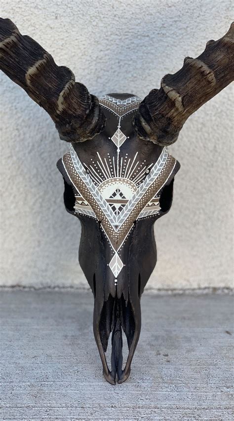 Intricately Designed Skull Art Deer Skull Decor