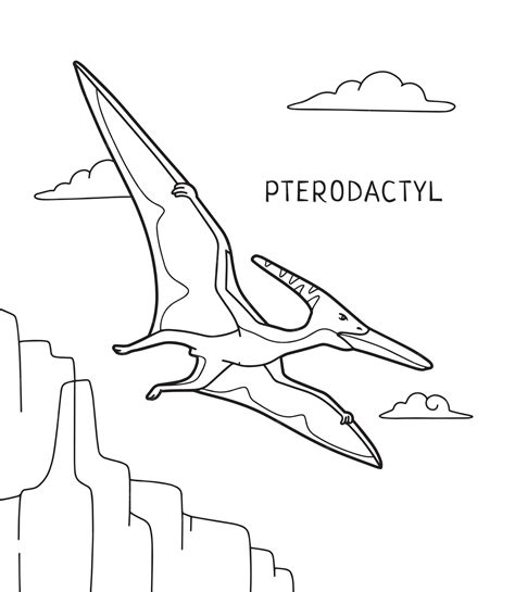 Flying Dinosaur Coloring Pages