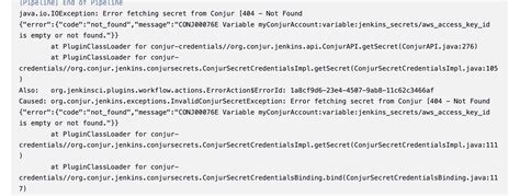 Conjur Jenkins Setup Issue Secrets Management Conjur Secrets Hub And Cp Cyberark Developer