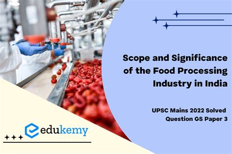 Elaborate The Scope And Significance Of The Food Processing Industry In India Words