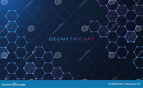 Hexagonal Abstract Background Big Data Visualization Global Network
