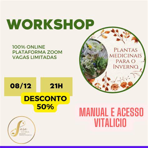 Workshop Plantas Medicinais De Inverno Clinica Sara Serra