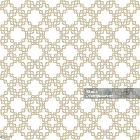 Vektor Abstrak Mulus Pola Mesh Melengkung Ornamen Emas Dengan Kisi