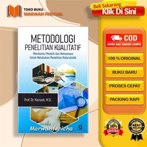 Jual Buku Metodologi Penelitian Kualitatif Dr Karsadi Hot Deals