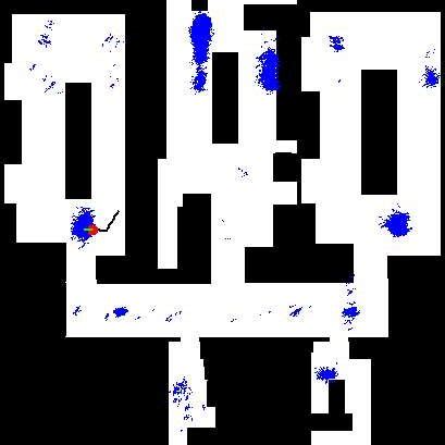 A Example Of Mobile Robot Localization Using A Particle Filter By