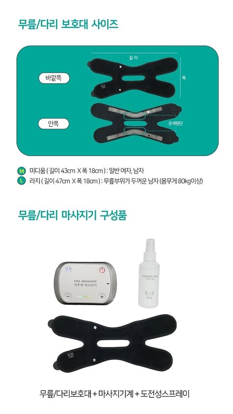 약손드림 보호대 저주파마사지기 Ems 안마기 웨어러블 반영구적 마사지 약손드림 Ems 저주파마사지기