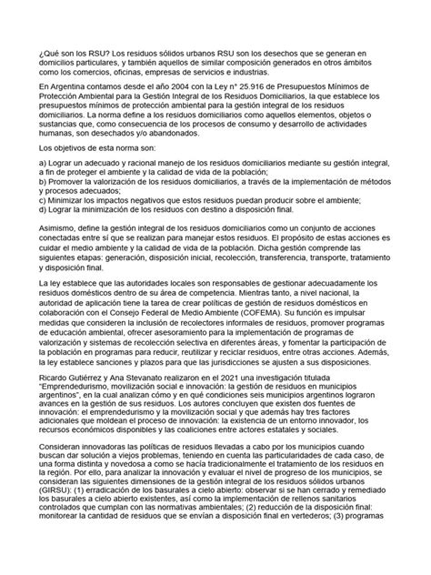 Girsu 2 Pdf Residuos Sólidos Urbanos Residuos