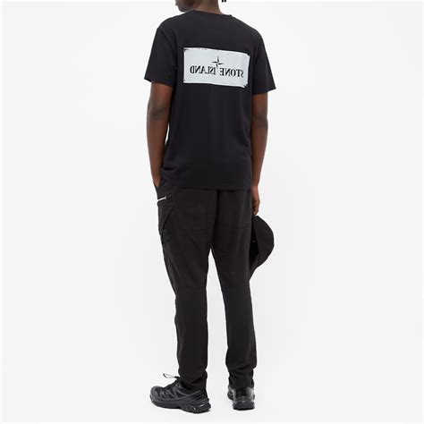 Stone Island Stencil One Prnt T Shirt Black End Us
