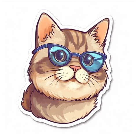 Premium Ai Image A Close Up Of A Cat Wearing Sunglasses On A White