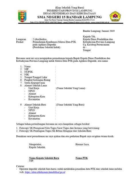 Surat Permohonan Mutasi Pdf Surat Permohonan Mutasi Pdf
