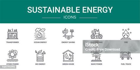 변압기 해양 에너지 에너지 절약 전기 자전거 화재 수력 발전 보고서 프리젠 테이션 다이어그램 웹 디자인을위한 바이오 벡터 아이콘과 같은 10 개의 개요 웹 지속 가능한