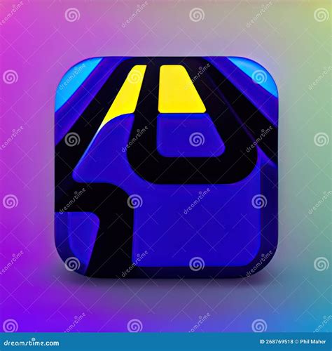 Sliding Puzzle Software App Icon Generative AI Stock Illustration