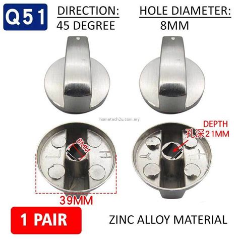 Universal Cooktop Built In Glass Hob Rotary Switch Control Knobs Gas