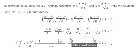 Solved Rotate The Axes To Eliminate The Xy Term In The