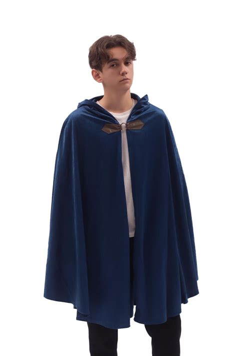 Yaolzeku Mens Velvet Cloak With Hood Renaissance Medieval Hooded