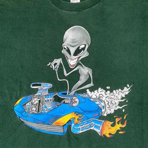 Vintage Fashion Victim Alien Shirt 90s Size Xl Gem