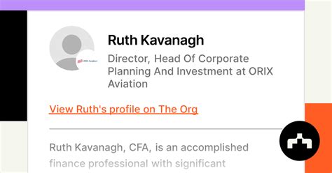 Ruth Kavanagh Director Head Of Corporate Planning And Investment At Orix Aviation The Org
