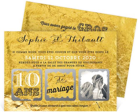 Faire Part Mariage A Gratter Frenchsign