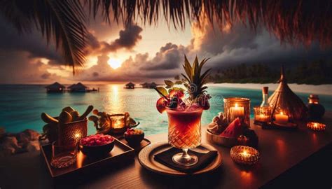 Fascinating And Luxury Coctail Bar With A Magnificent View At Sea Ai
