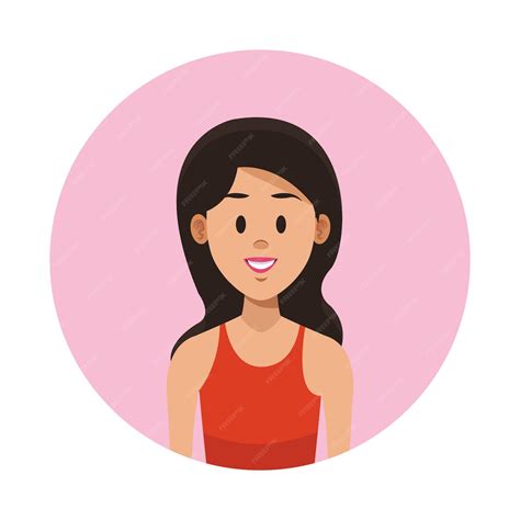 Dibujos Animados De Perfil De Mujer Vector Premium