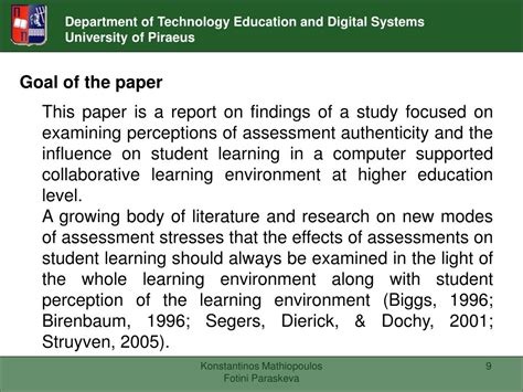 Ppt Authentic Assessment In Computer Supported Collaborative Learning