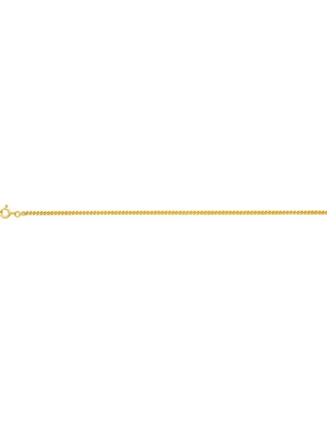 Chaine maille gourmette diamantée mm en or jaune k