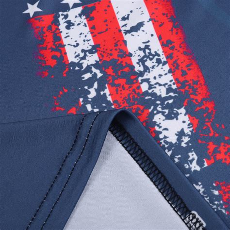 Mens Polo Shirts Mens Independence Day American Flag Shirts Short