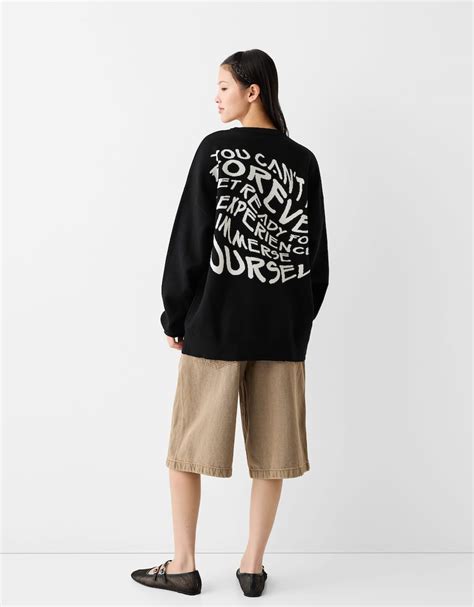 სვიტრი წარწერით კაცი Bershka