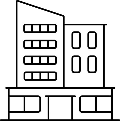 Building Line Drawing Vector Art Icons And Graphics For Free Download