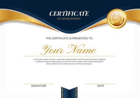 Certificate Of Achievement Award Template Postermywall