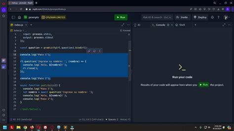 Capturar Datos Del Usuario Con Node Js Sin Callbacks Readline Con Await Youtube