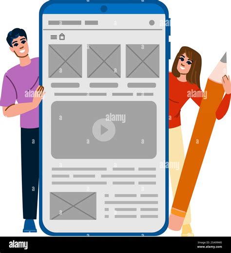 interface wireframe website vector user experience navigation