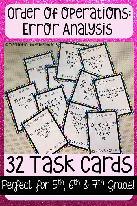 Order Of Operations Error Analysis Worksheet Order Of Operation Worksheets