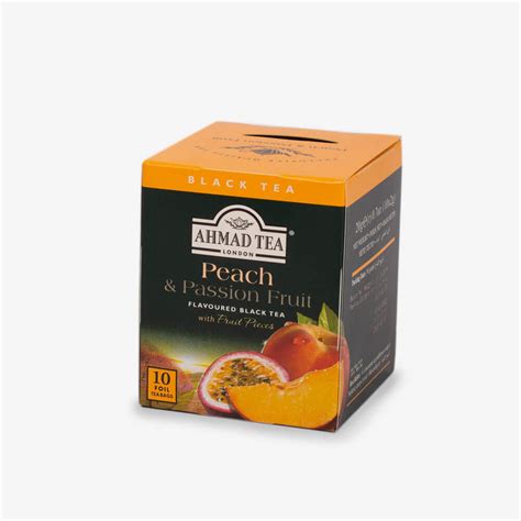 Peach And Passion Fruit Black Tea 10 Teabags Ahmadteacomau