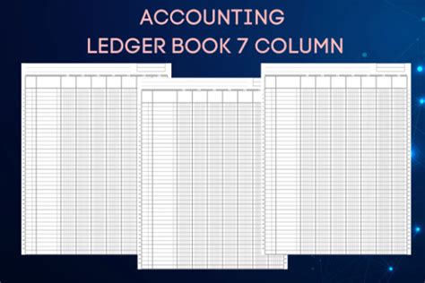 Accounting Ledger Book 7 Column Graphic By Alouma Sriti · Creative Fabrica