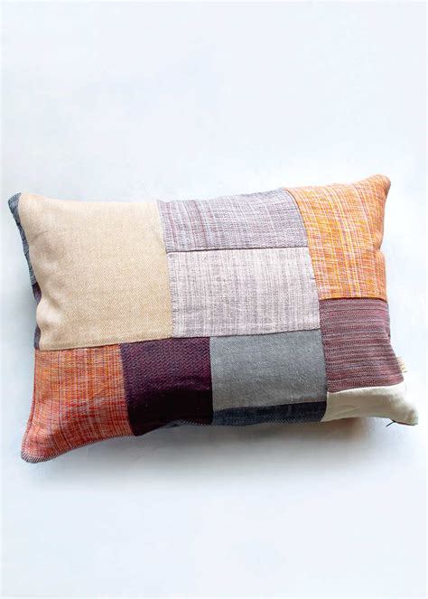 Fozia Endrias Ethiopian Cotton Patchwork Lumbar Pillow Minzuu