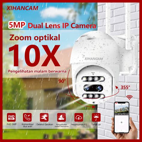 Jual XIHANCAM 5MP Dual Lens Kamera CCTV Wifi Outdoor Waterproof 360